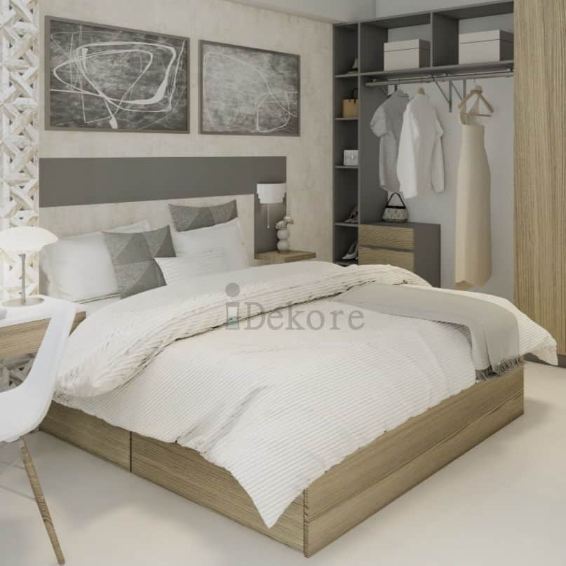 Headboard with Night Stand - iDekore