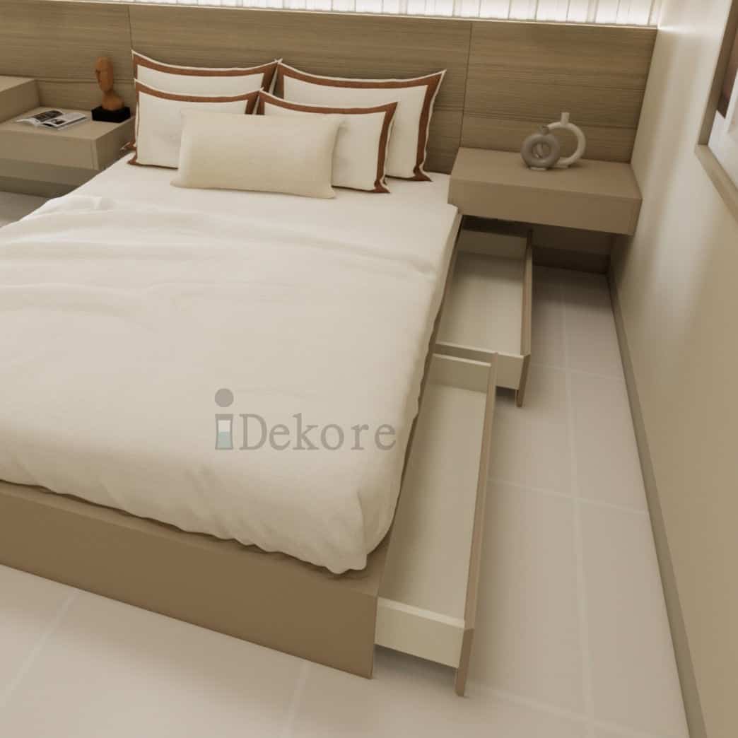 Bed Platform 2 Drawer - Master - iDekore
