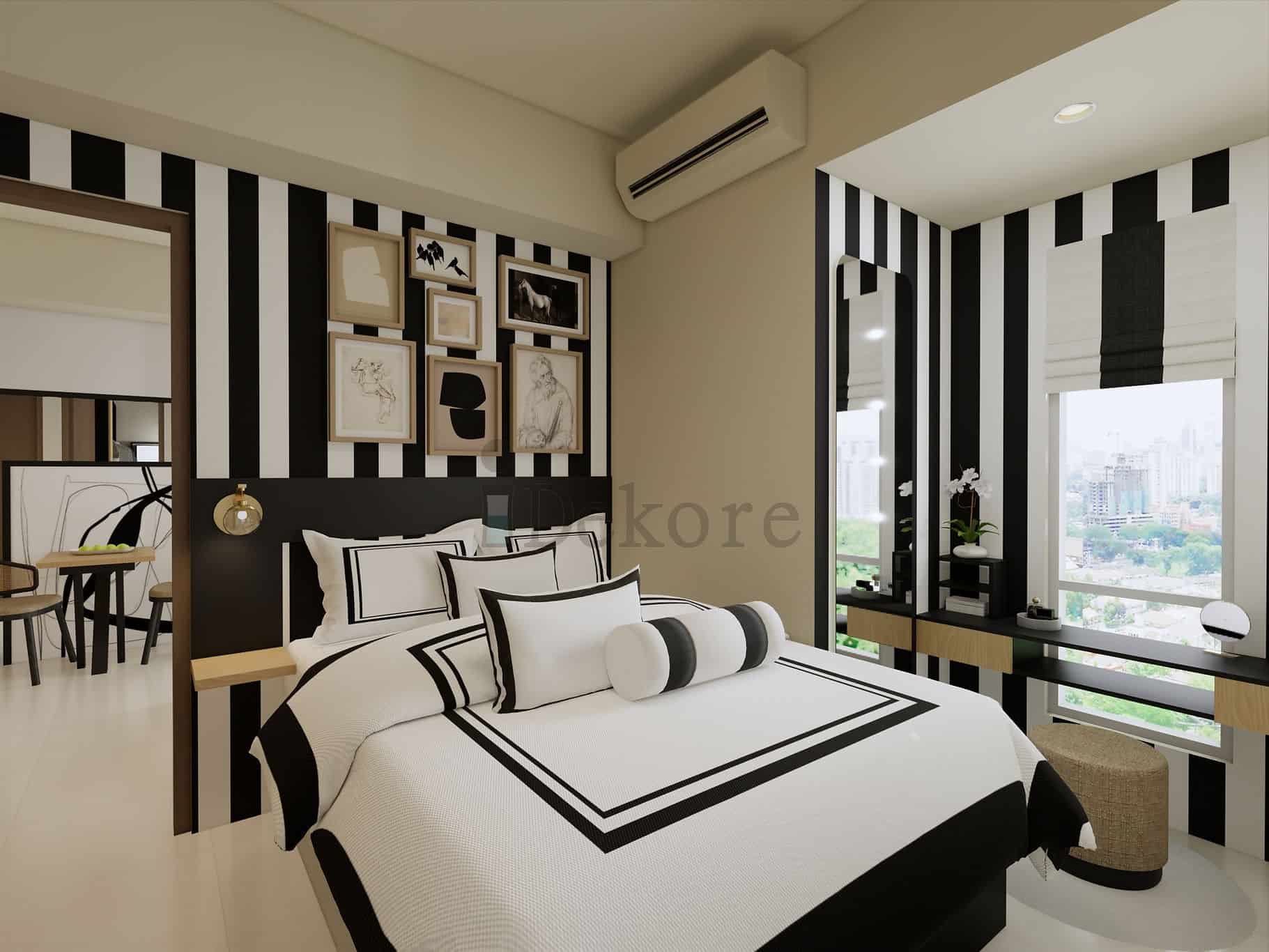 Roman Shade at Master Bedroom - iDekore