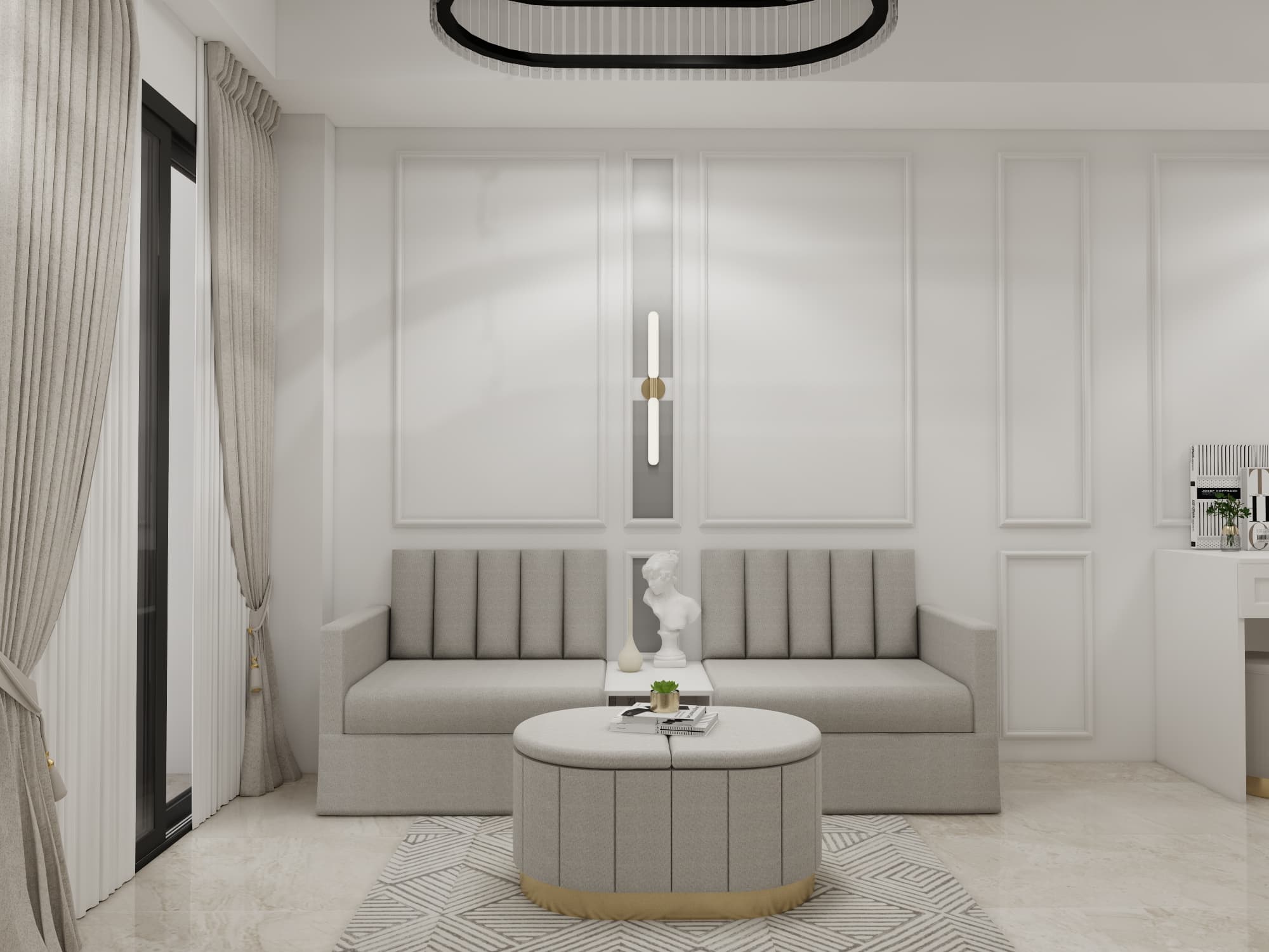 1 Bedroom American Style - Ruang Tamu - iDekore