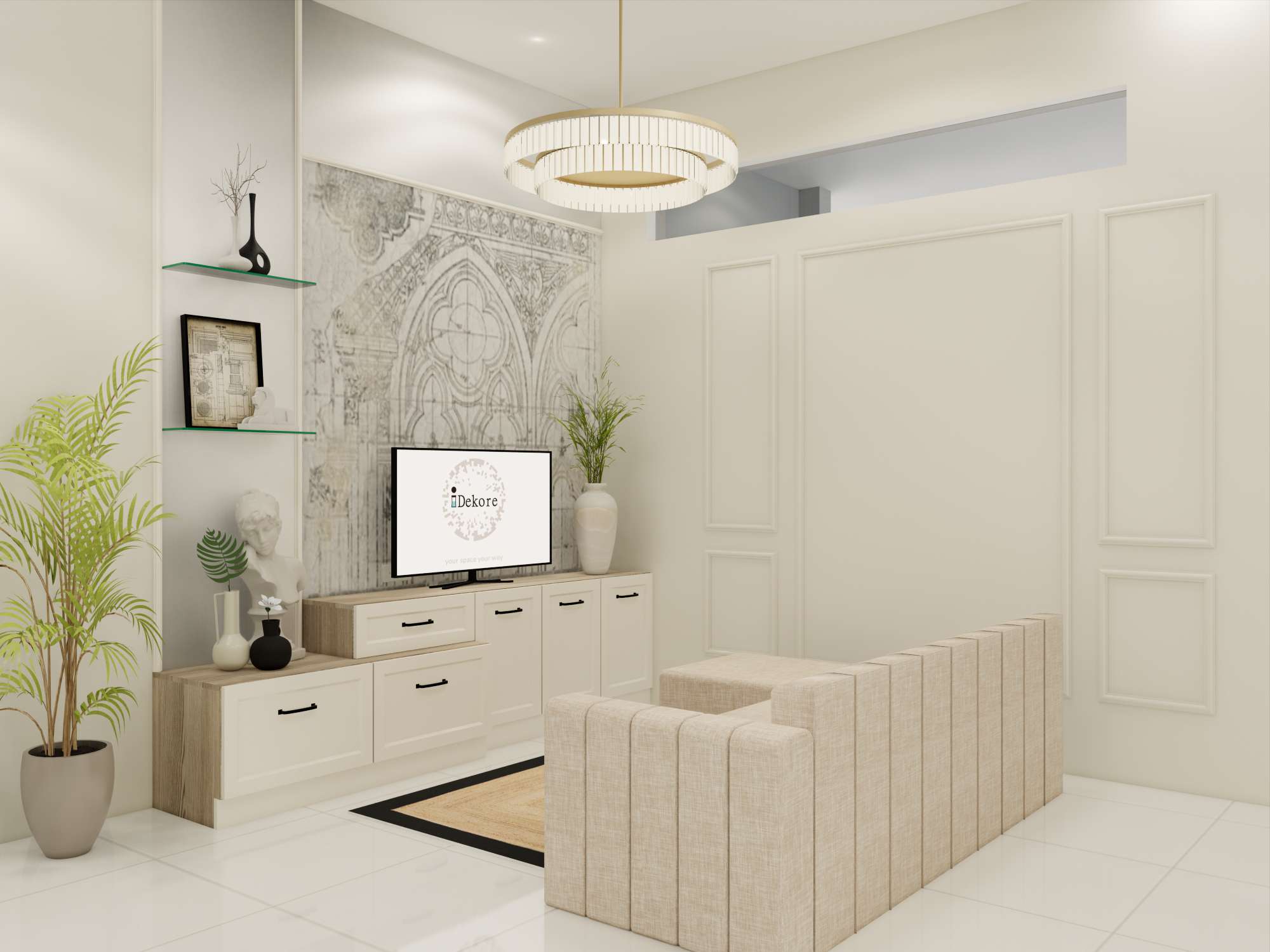 Panel Cermin Rak- Una - iDekore